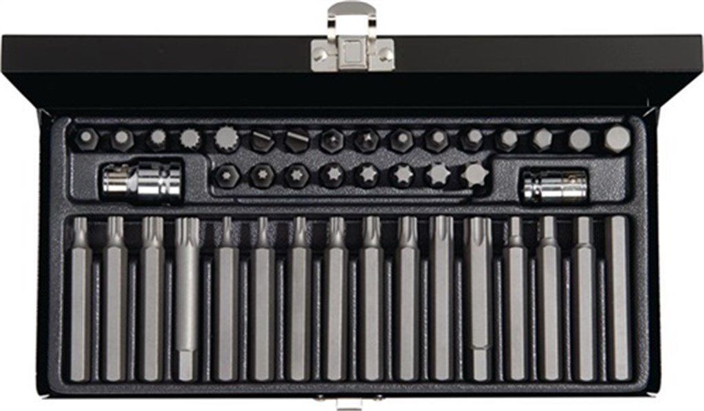 PROMAT Krachtdoppenset 3/8 en 1/2 inch 42 delig in stalen koffer i ...