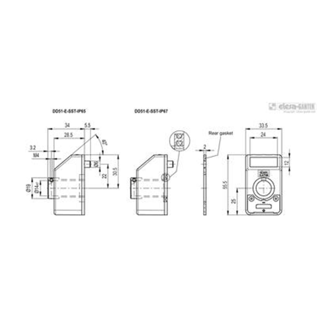 DD51-E-SST-IP65-C2 Elesa Elektronische positie-indicator | BI01249
