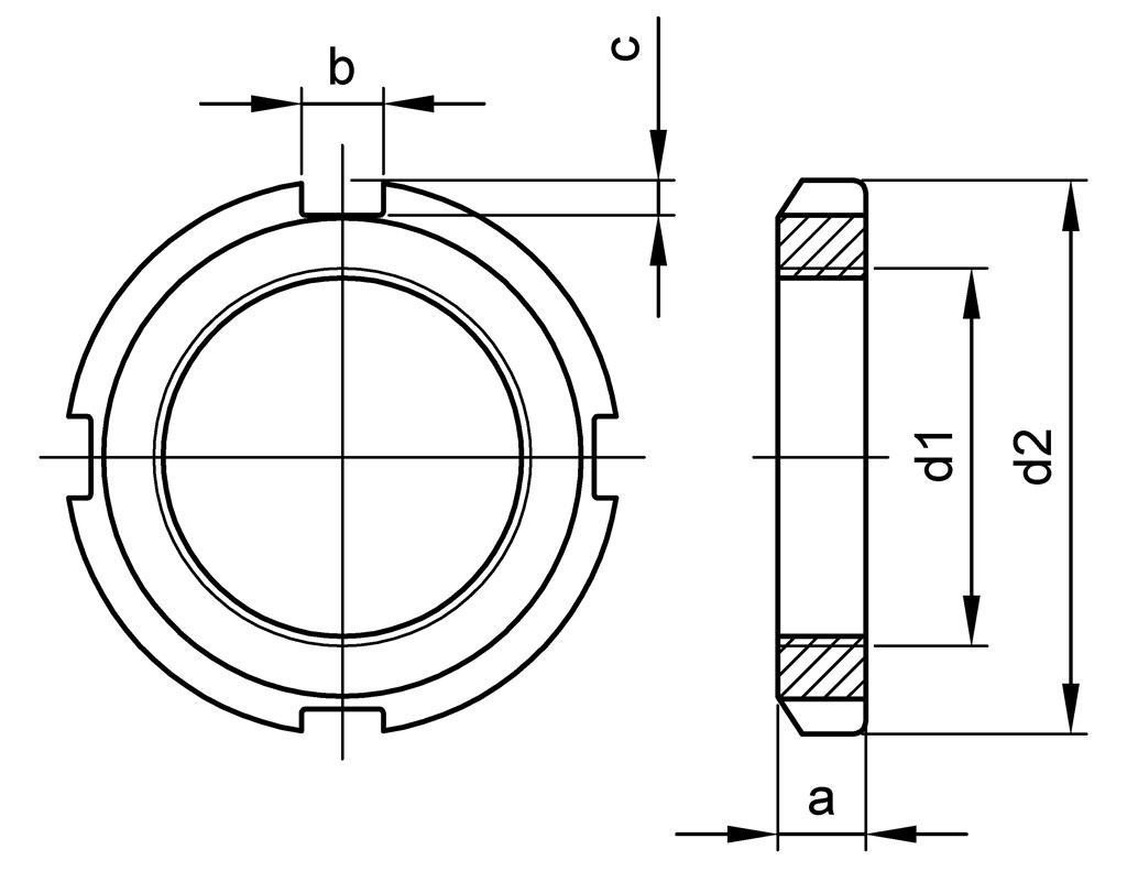 DIN70852 M20x1,50 Staal Ronde zelfborgende moer met klemring | BC01588