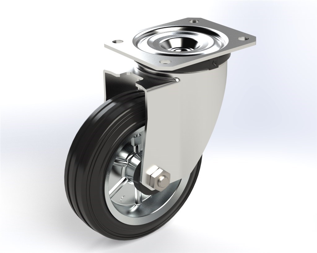 BZ+M22Z 80x25mm P102 Beta zwenkwiel zwart rollager | IA50462