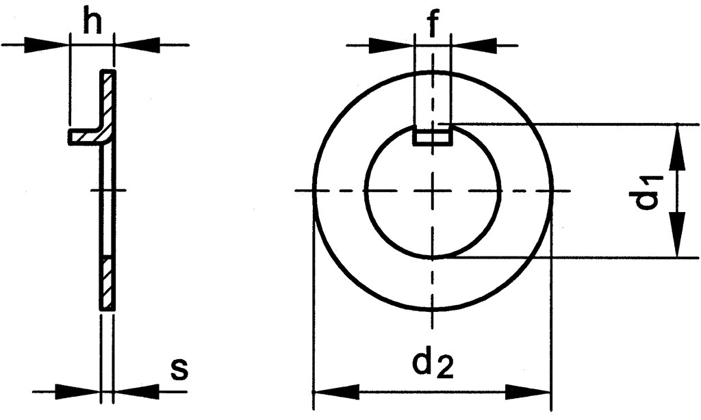 DIN462 40mm Staal ELVZ Nokborgplaat met binnennok | BG02373