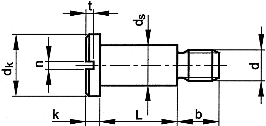 DIN923 M6x4 RVS A1 Pancilinderschroef met zaaggleuf en borst | BF13167