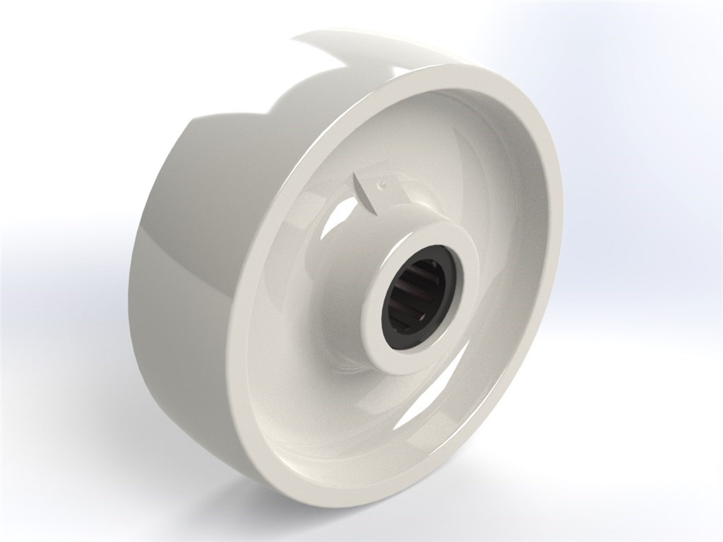 PO 100x40mm Polinyl los wiel RVS-rollager | IA56612