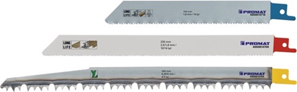 PROMAT Set reciprozaagbladen universeel 3-delig universeel assortiment ...