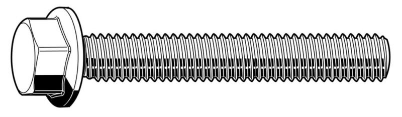 DIN≈6921 M8x20 RVS A2 Zeskantflensbout voldraad | BA06023
